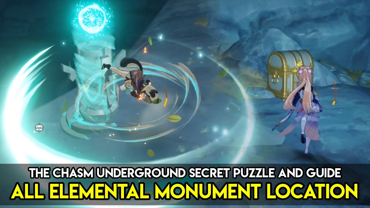 All Location Elemental Monument Puzzle in The Chasm Underground ...