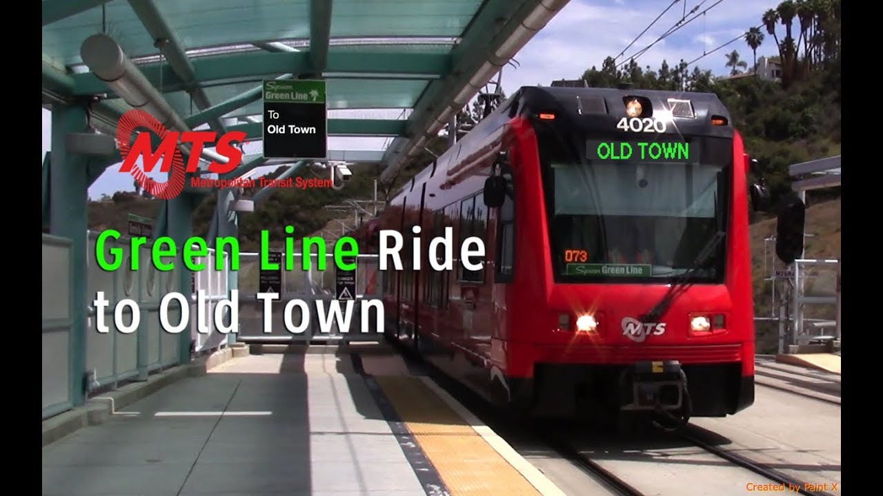 MTS Trolley - Green Line Ride From Grossmont Transit Center to Old Town ...
