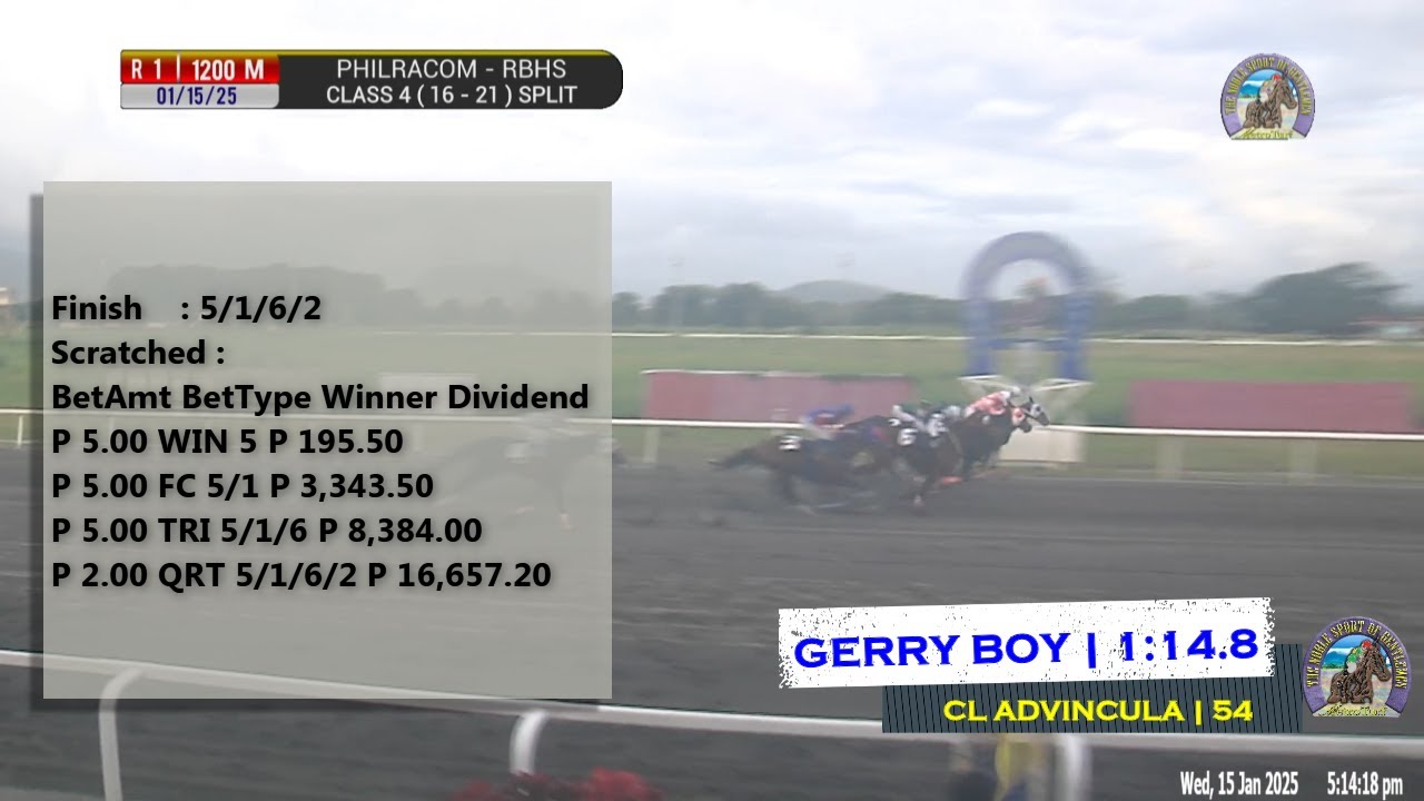 2025 Jan 15 | R01 - GERRY BOY (5)(1:14.8) - YouTube