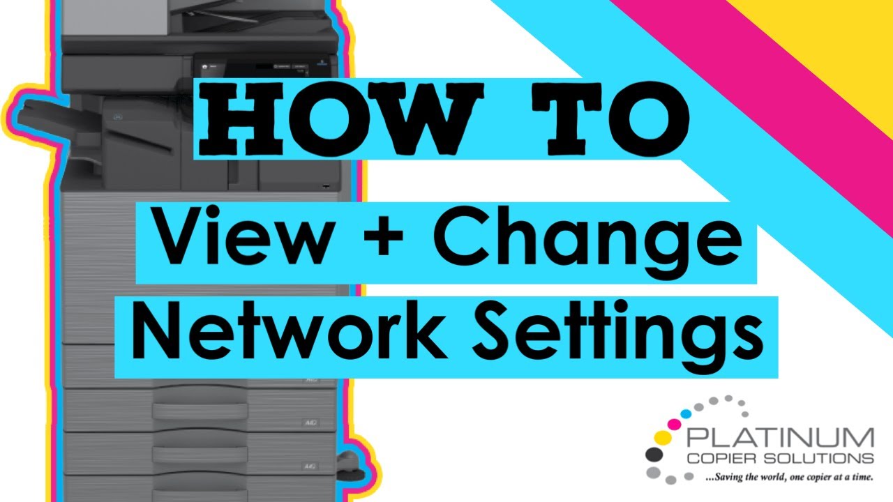 How To View and Change Network Settings on a Sharp Copier - YouTube