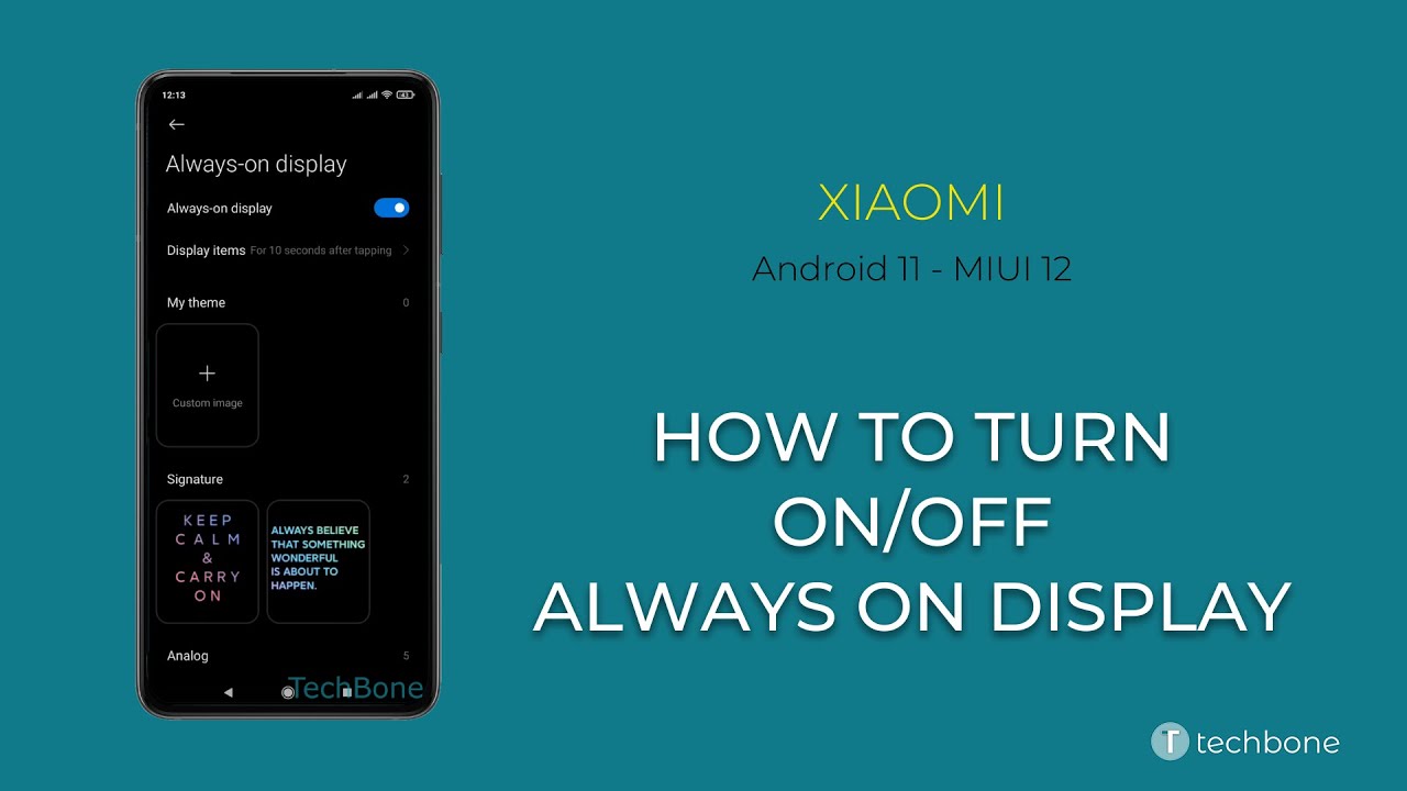 How to Turn On/Off Always On Display - Xiaomi [Android 11 - MIUI 12 ...