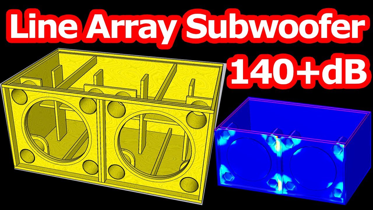 [PLAN] 460mm/18" LINE ARRAY Subwoofer CIRCLE PORT - YouTube