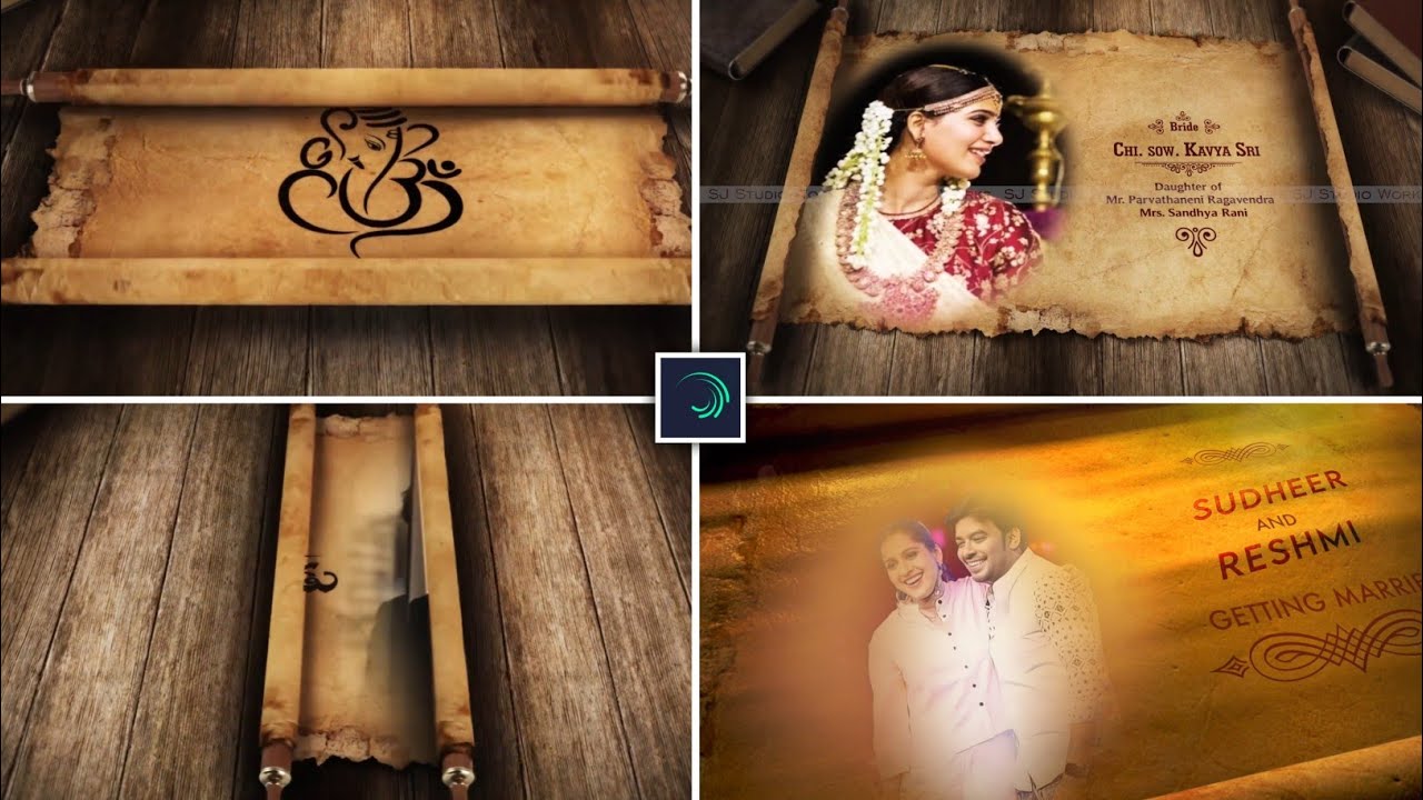 cinematic Wedding invitation video editing in Alight Motion Trending ...