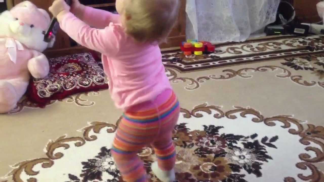 Baby First Steps.... Walking, falling.... Trying really hard.... - YouTube