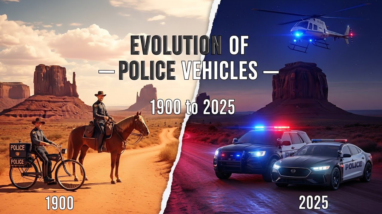 EVOLUTION of US POLICE VEHICLES (1900-2025) | From Horses to Cars ...