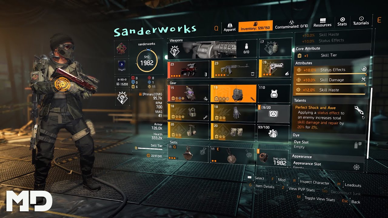 The Division 2 - Playing with Status Effect - Part 2 (Build Attributes ...