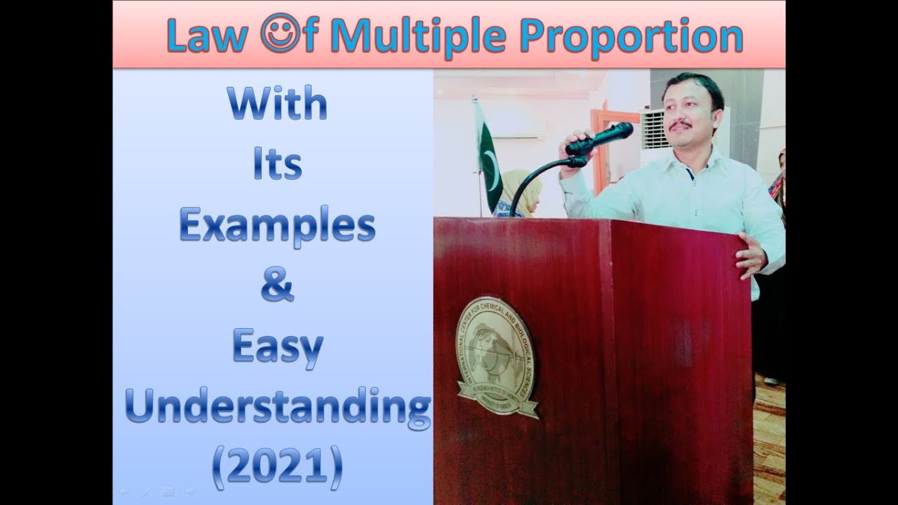law of multiple proportion with its examples 9th class - YouTube