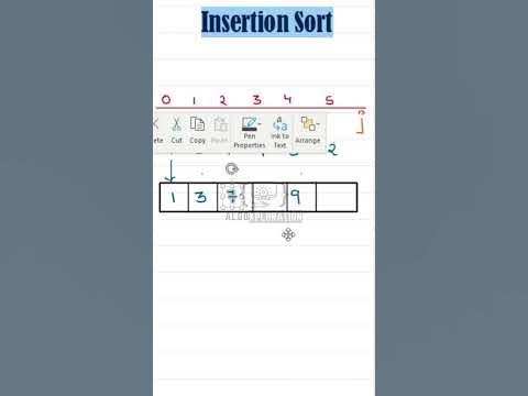 Insertion Sort Algorithm Explained in 59 seconds #coding # ...