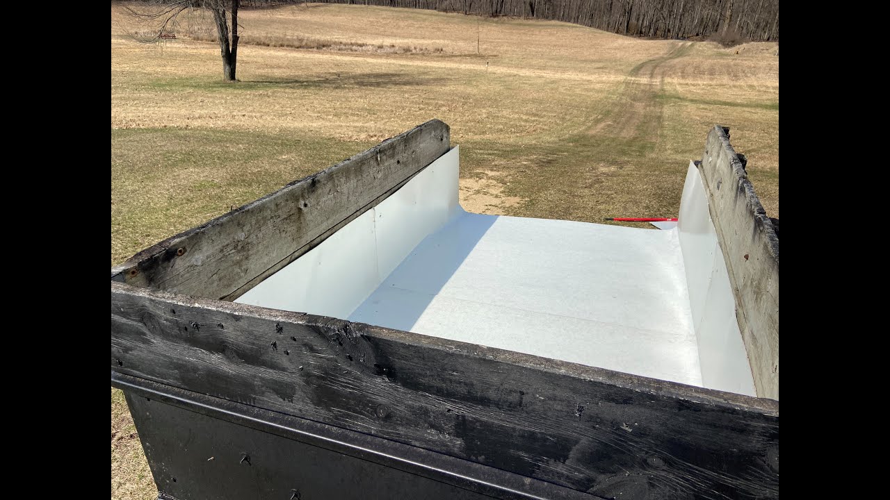 OldGuyDIY $12 Slick Plastic Slip Sheet Liner For Dump Trailer Box Bed ...