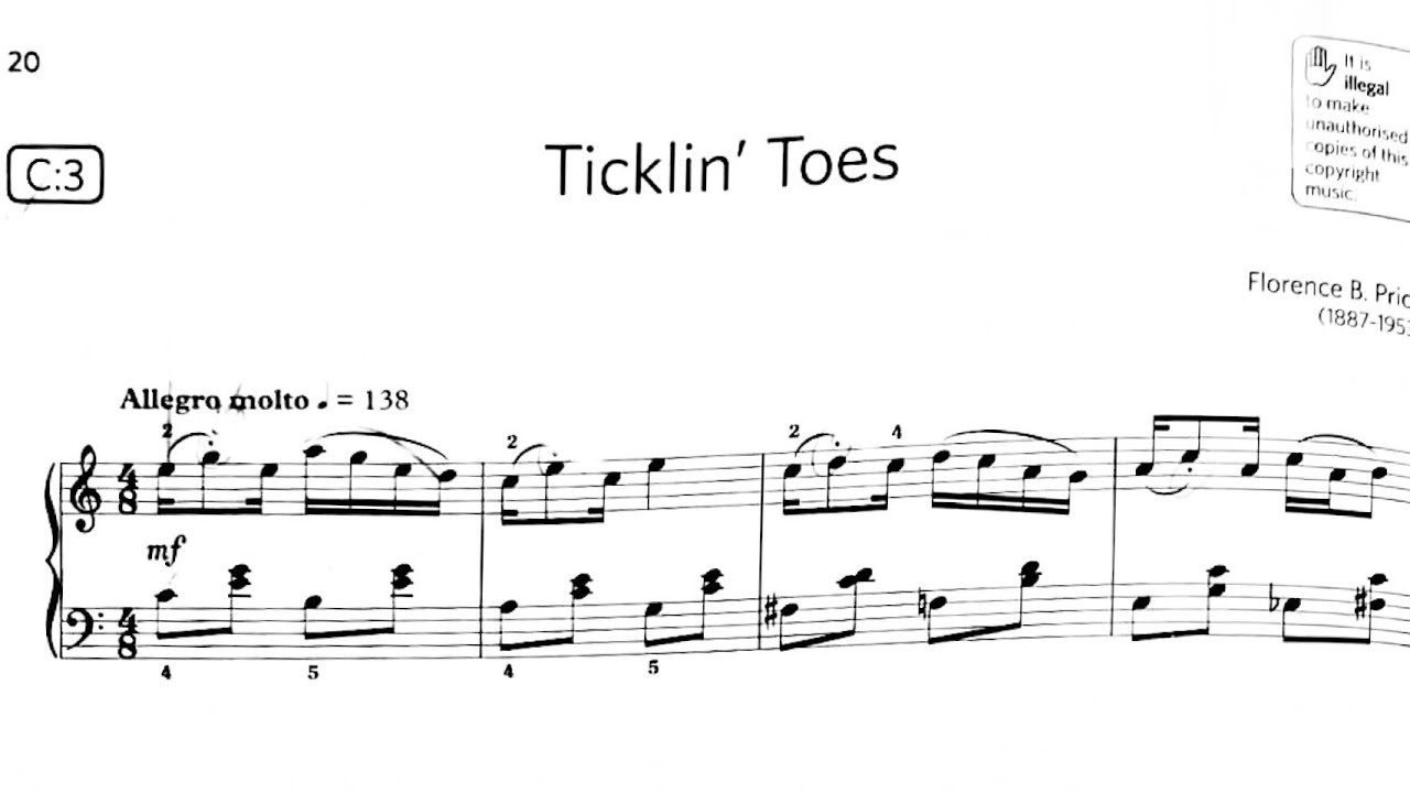 Grade 4 C3: Ticklin’ Toes by Florence B. Price ABRSM 2023-24 Piano ...