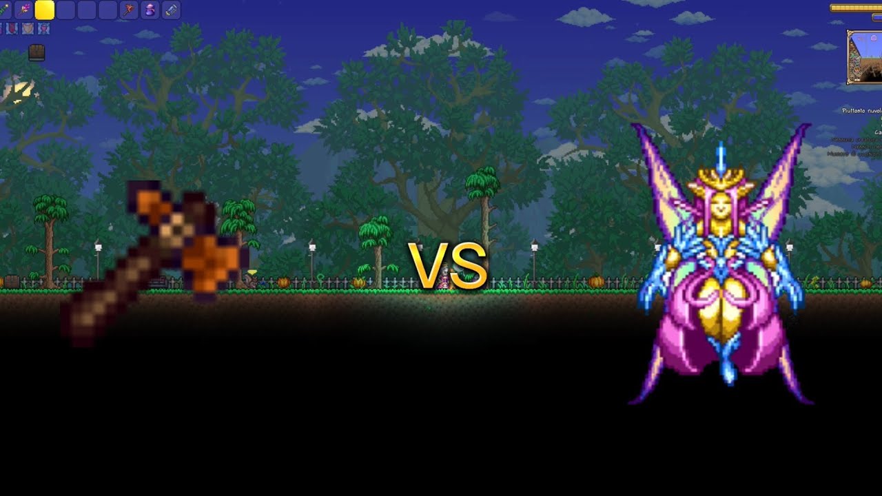 Terraria Possessed Hatchet vs Empress of light on Day Time - YouTube