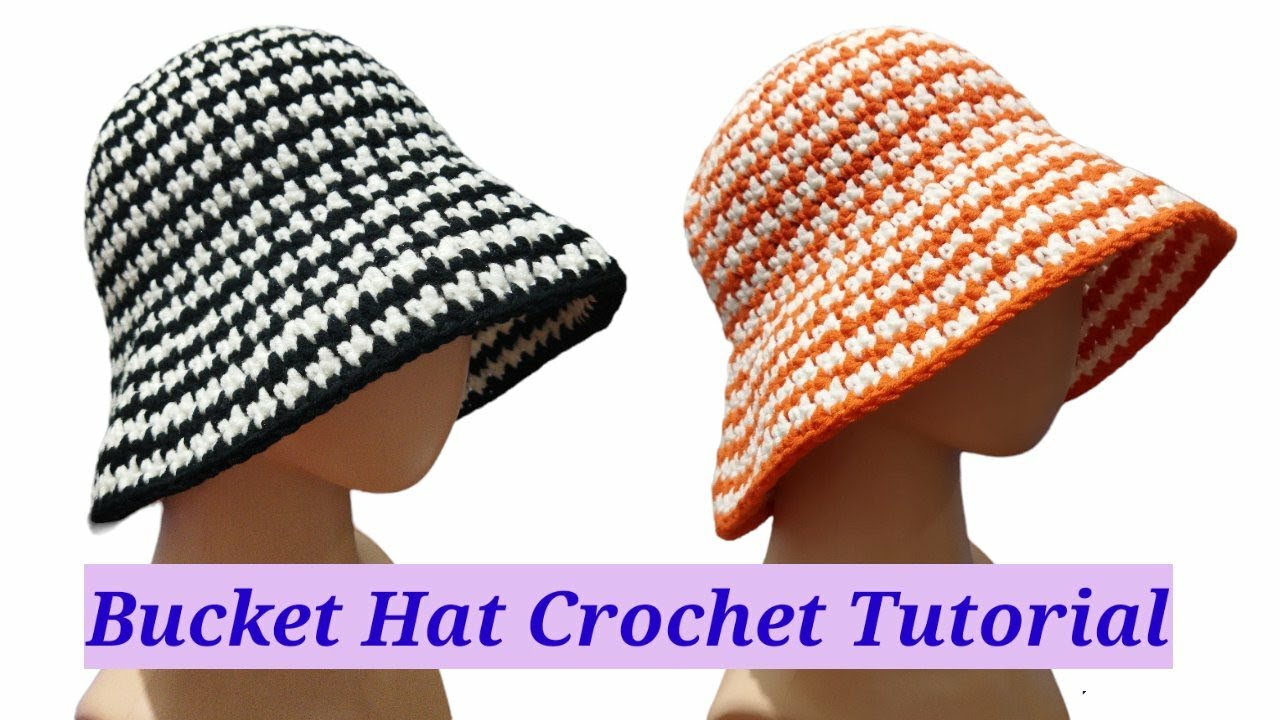 Crochet//Tutorial Merajut Topi - Bucket Hat Crochet Tutorial - YouTube