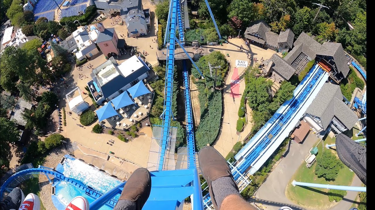 Griffon GIANT DIVE Roller Coaster 4K POV! | Busch Gardens Williamsburg ...