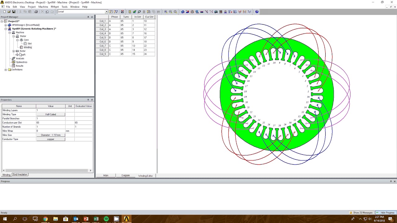 1. SynRM based on ansys template - YouTube