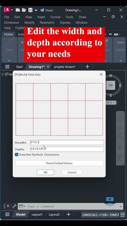 Use the ZXW command to create a drawing axis in AutoCAD. #yqarch #autocad2024 - YouTube