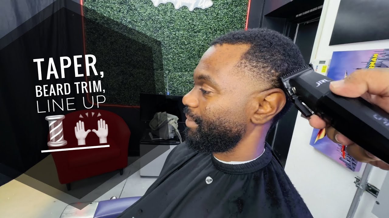 Taper beard trim line up - YouTube