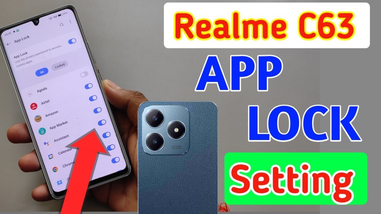 How to lock apps in Realme c63/Realme c63 me app lock kaise kare/app ...