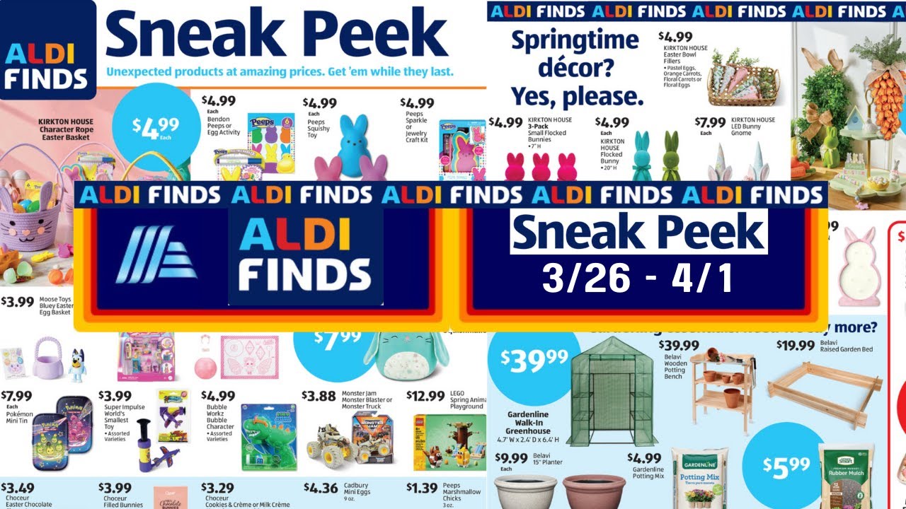Aldi Sneak Peek ~ Week 3/36 - 4/1 ~ EASTER Items!! Adorable Peeps items ...