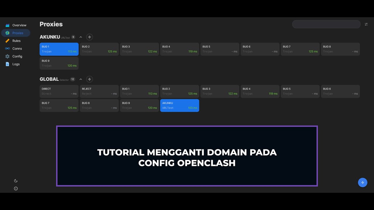 TUTORIAL MENGGANTI DOMAIN ATAU HOSTNAME DI CONFIG OPENCLASH - YouTube