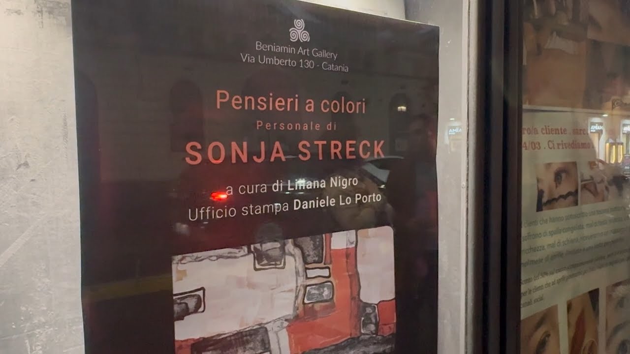 Catania, inaugurata la personale di Sonja Streck - YouTube