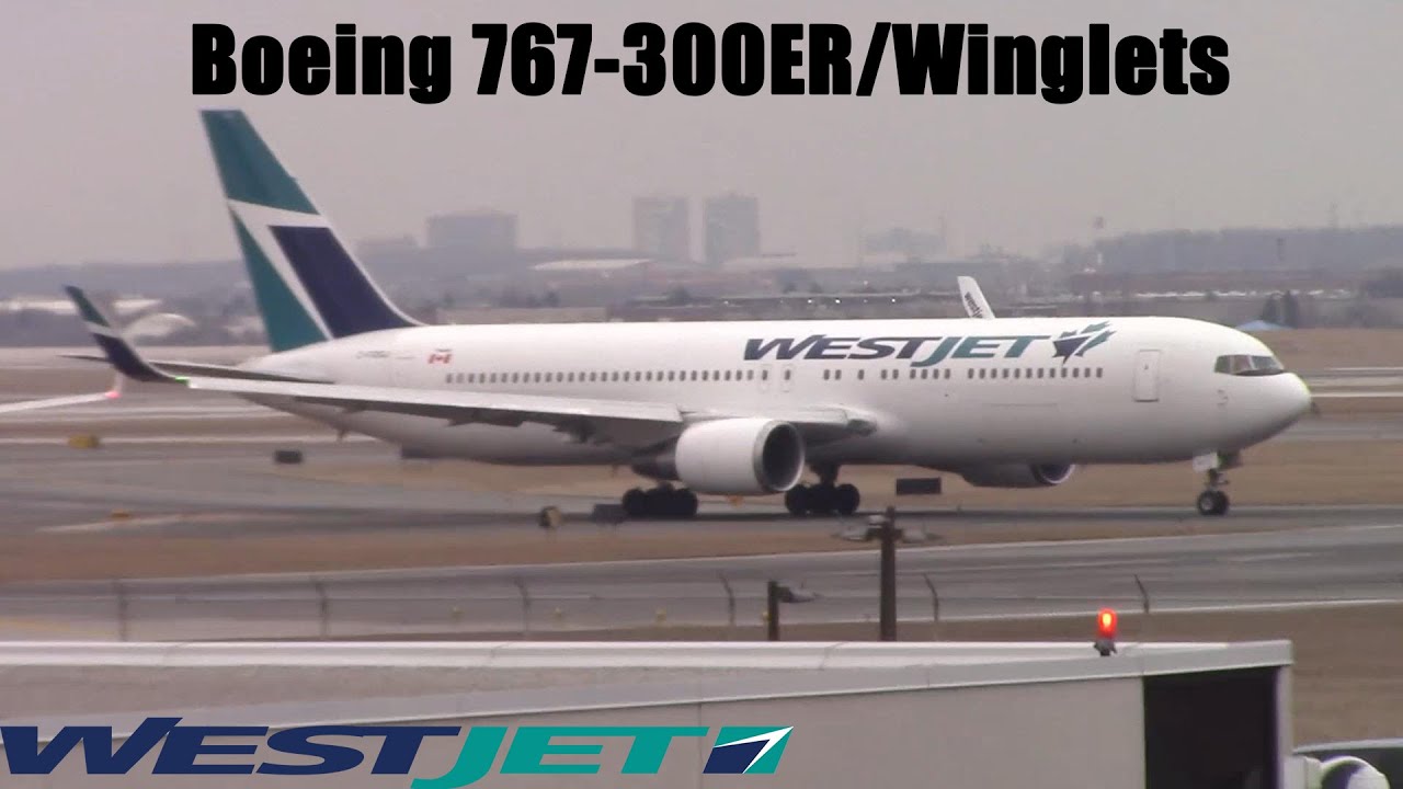Westjet Boeing 767-300ER Take-off RWY 23 @ Toronto Pearson Int'l ...