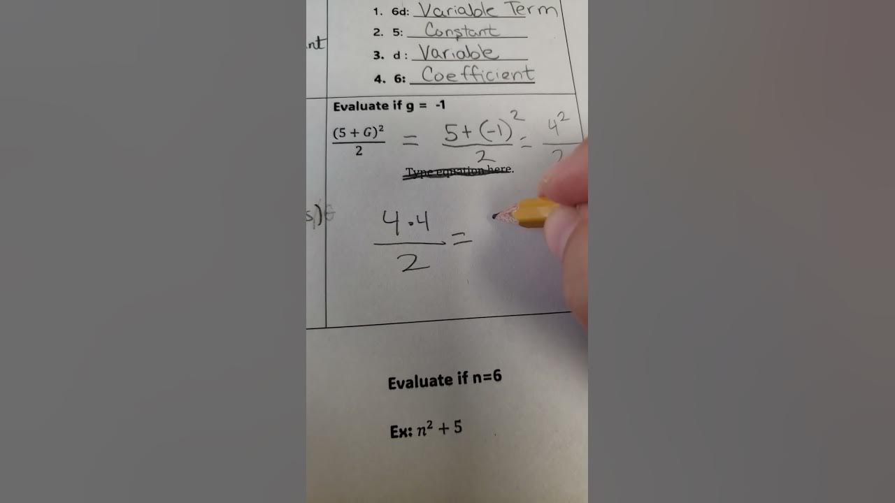 4-1 Algebraic Expressions & Sequences - YouTube