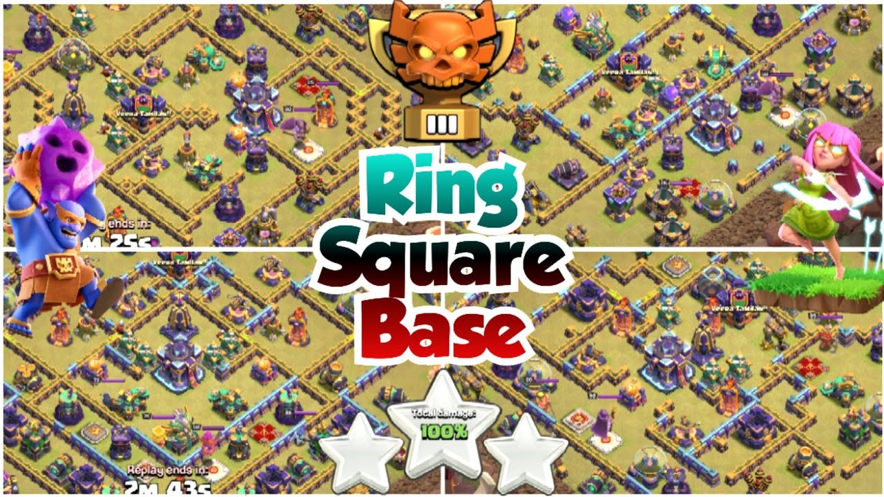 Popular Th15 SQUARE & RING Cwl Base 3 Star | Th15 SUPER ARCHER with ...