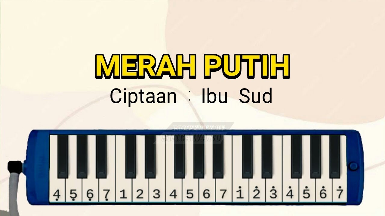 Merah Putih _ Not Pianika dan Lirik | Belajar Pianika - YouTube