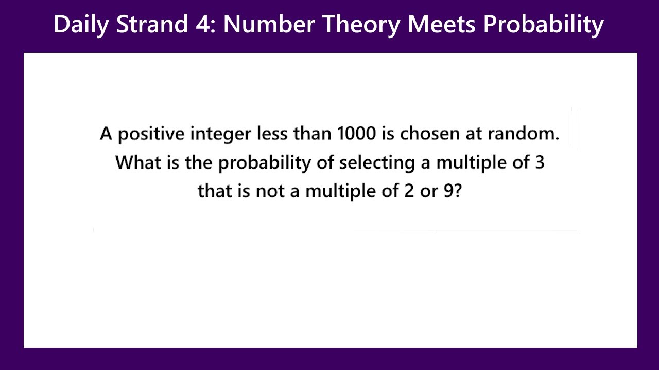Daily Strand 4: Number Theory Meets Probability - YouTube