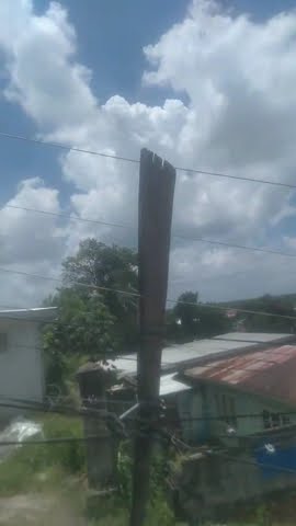 Fallen electricity pole at Wharton Street, Branch Road in Port of Spain ...