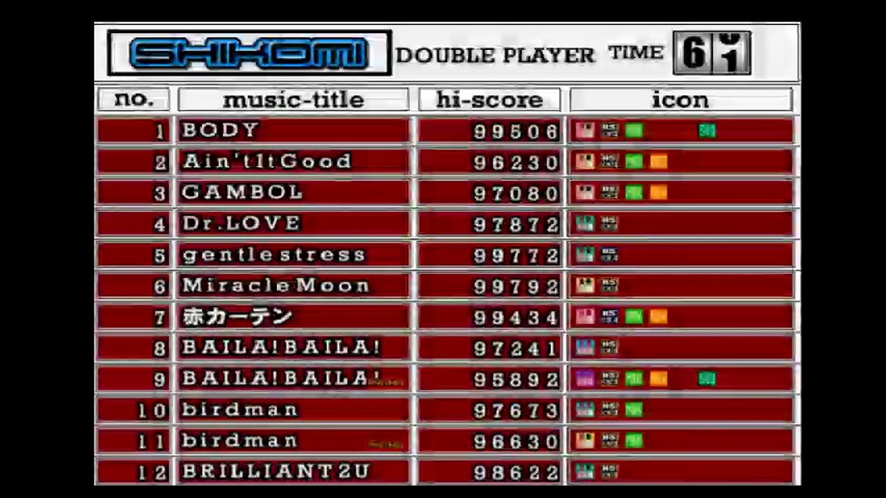 beatmania III THE FINAL - 曲リスト画面 (DP) - YouTube