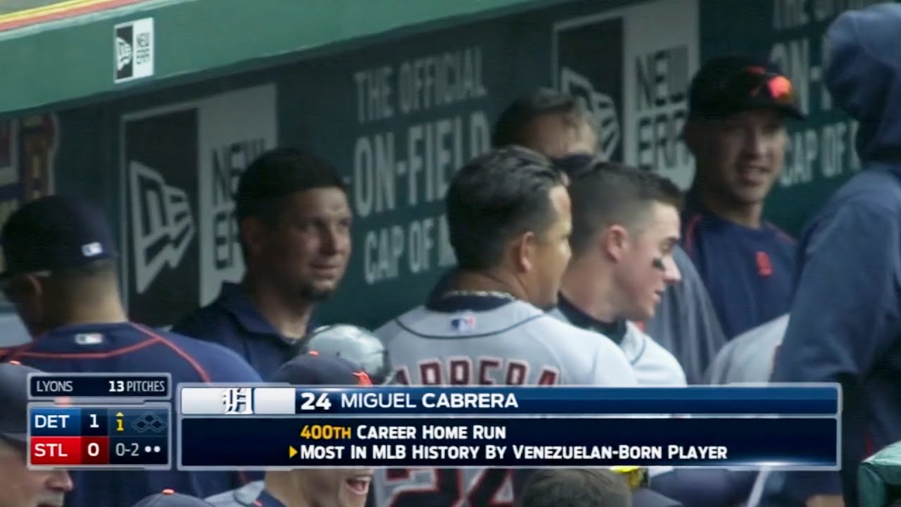 Miguel Cabrera clubs Major League career HR number 400 | May 16, 2015 ...