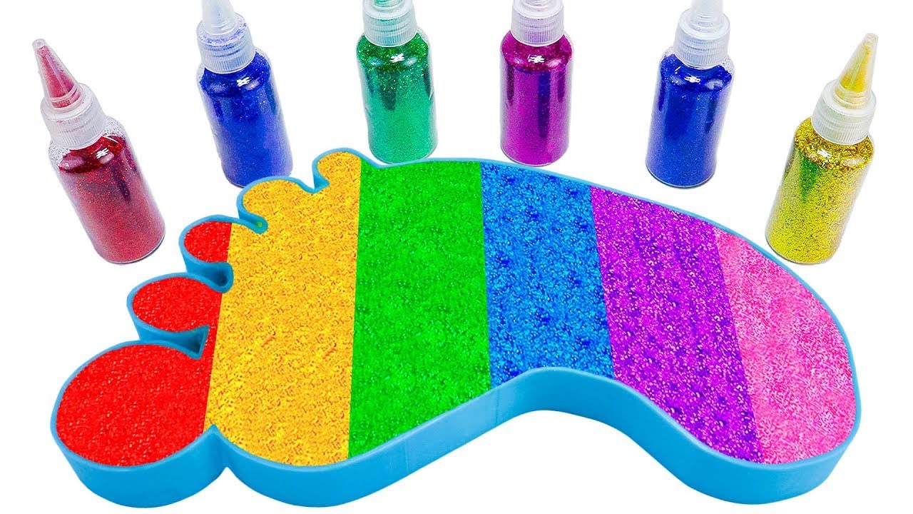 Satisfying Video l How to make Rainbow Slime Foot Bathtub FROM Mixing ...