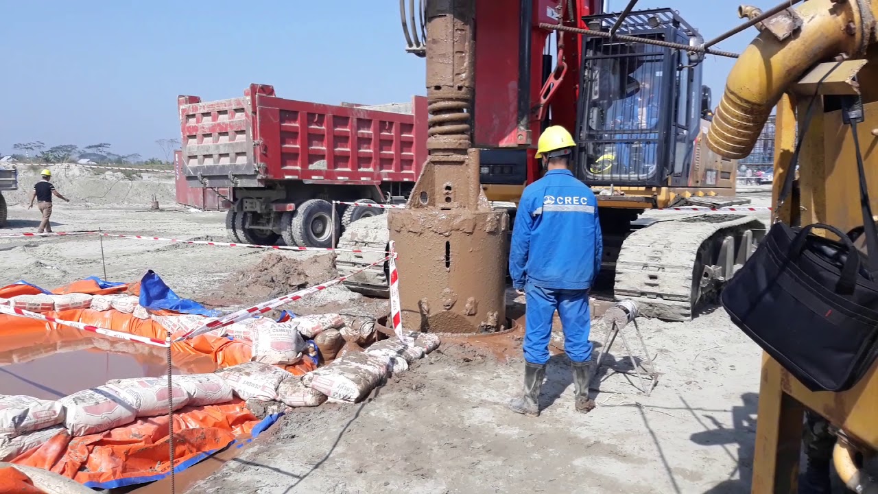 Pile bottom level check - YouTube