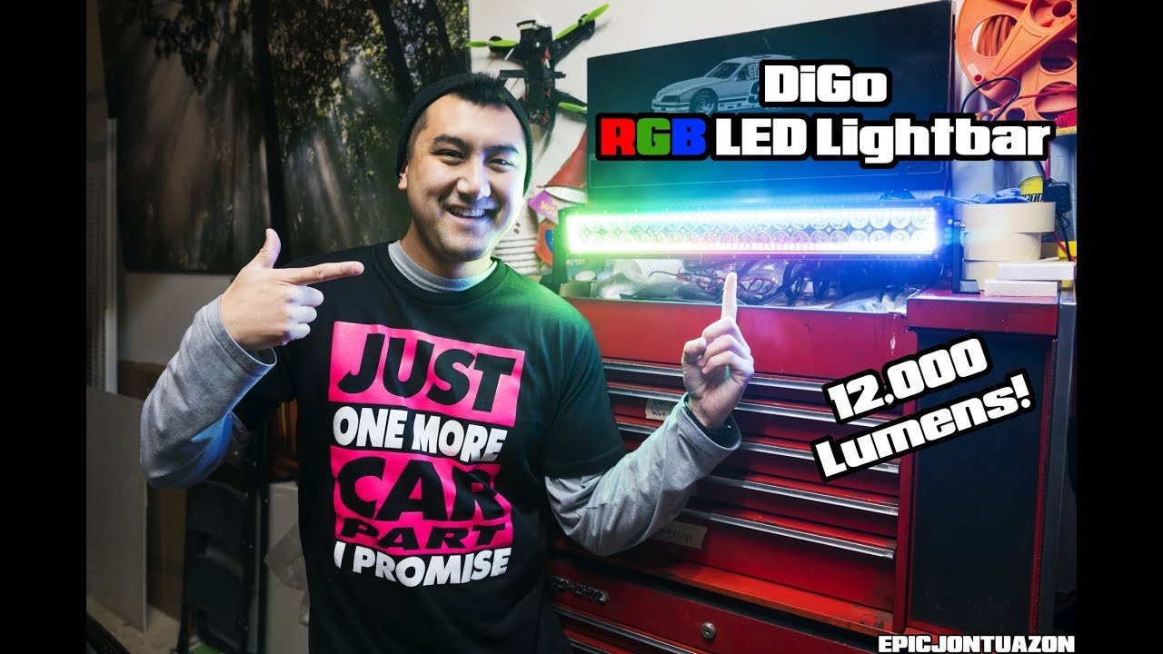 DiGo | 22" RGB LED Light Bar | Review - YouTube