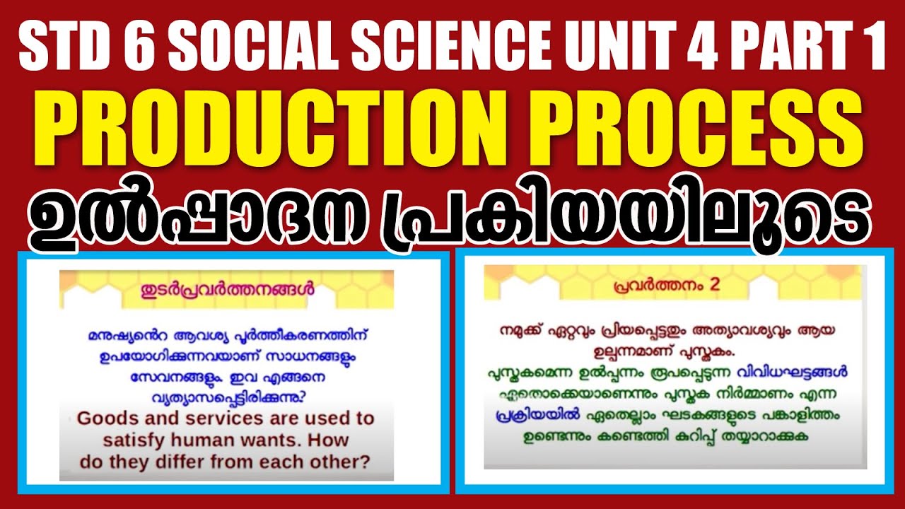 STD 6 Social Science Unit 4|Production Process|Part 1|Kite Victers STD ...