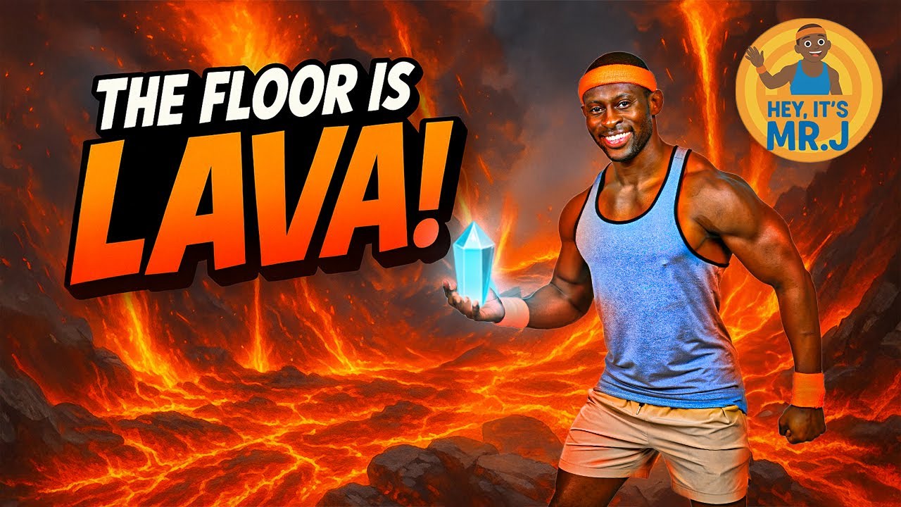 🌋 The Floor Is Lava! Escape Brain Break! Stop the Volcano Eruption with Mr. J 🌋 - YouTube