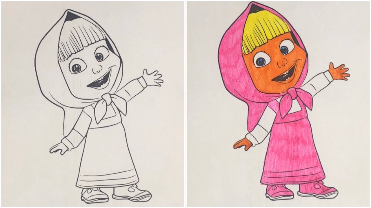 MASA VE KOCA AYI ÇİZGİ FİLM KARAKTERİ ÇİZİMİ!!! - YouTube