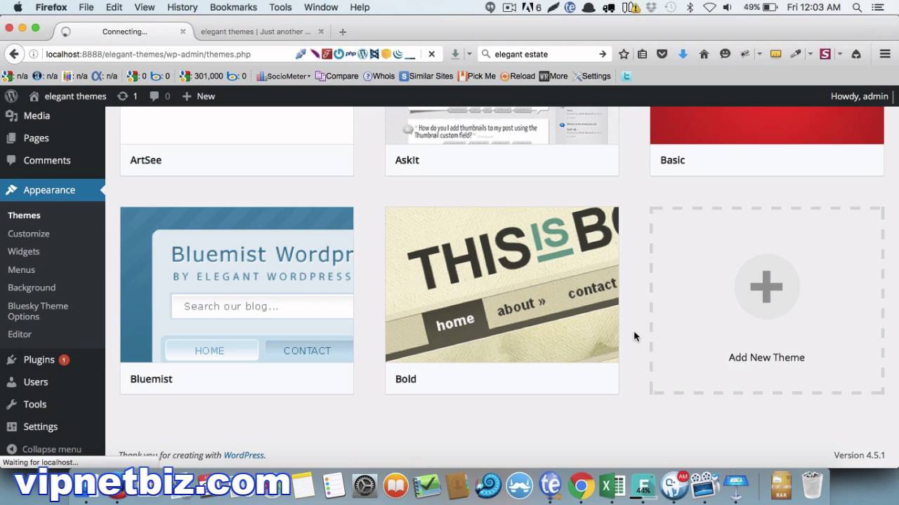 Install Bold wordpress theme by Elegant Themes - YouTube