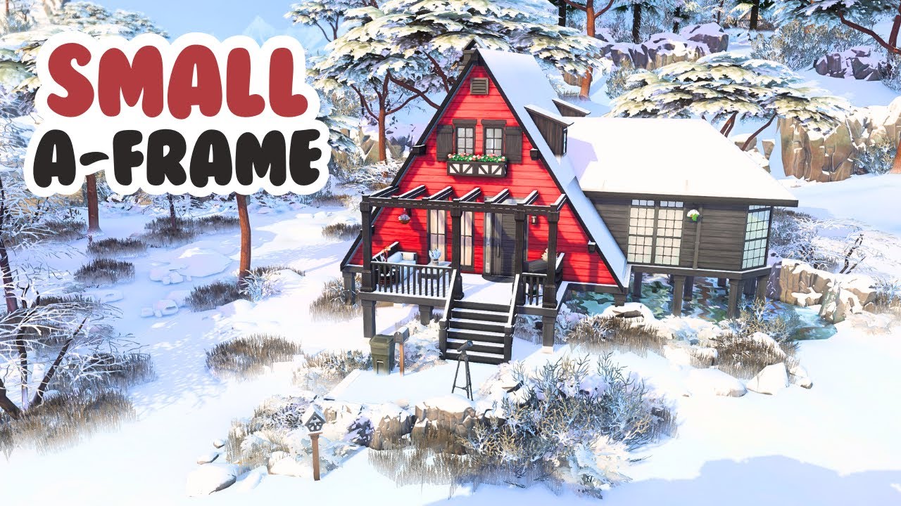 Small A-Frame House || The Sims 4: Speed Build - YouTube