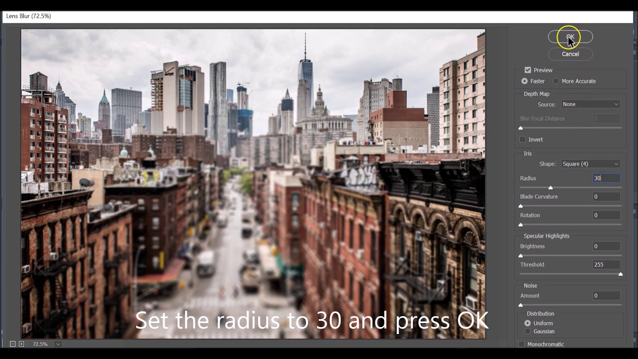 Simple and easy: Miniature effect tutorial in Adobe Photoshop CC - YouTube