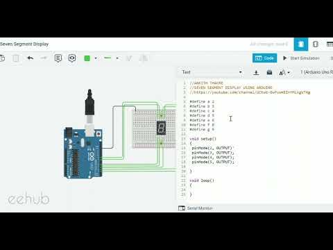 4. Seven Segment Display Using Arduino in Tinkercad - YouTube