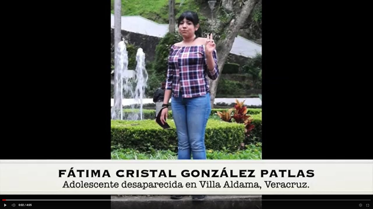 Desaparición de mujeres jóvenes en Veracruz. Fátima González, 14 años ...
