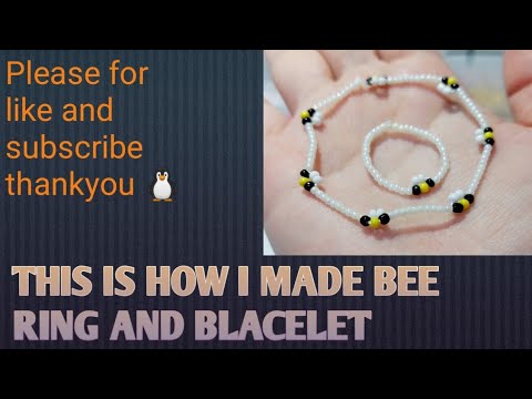 DIY Cara membuat lebah dari manik manik / cara membuat cincin lebah ...