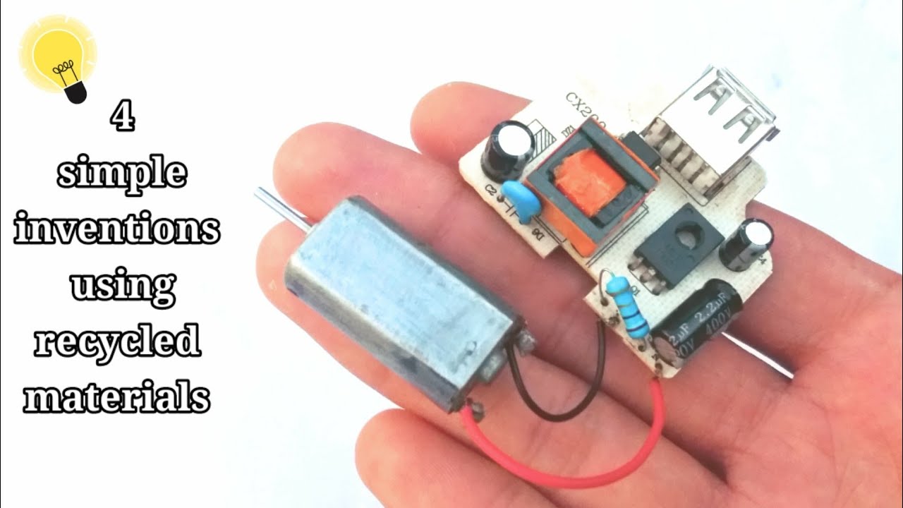 4 SIMPLE INVENTIONS using recycled materials - YouTube
