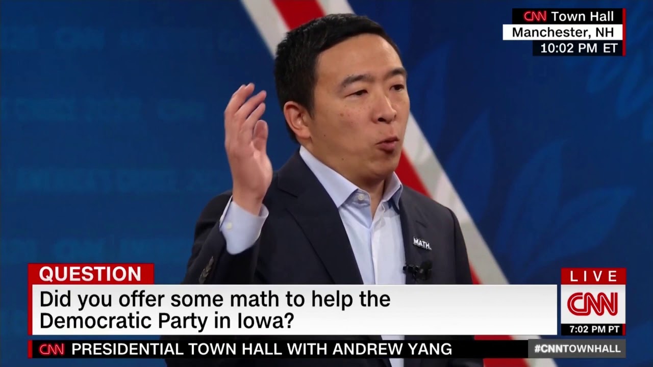 Andrew Yang | Did You Offer MATH Help to Iowa? - YouTube