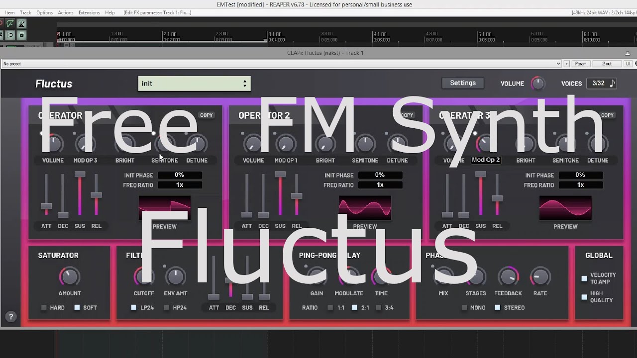 Free Synth - nakst's Audio Plugins Fluctus - No Talking - YouTube