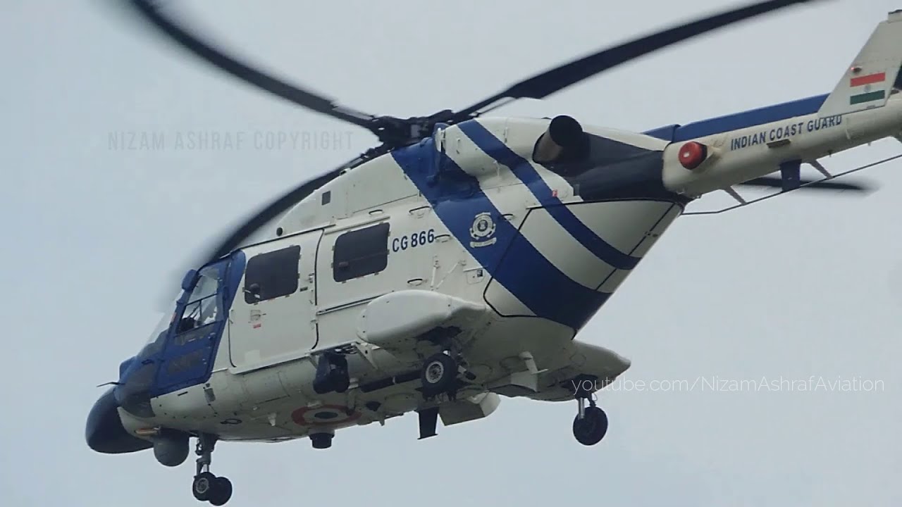 HAL Dhruv Advanced Light Helicopter (ALH) MK III LANDING at Cochin ...