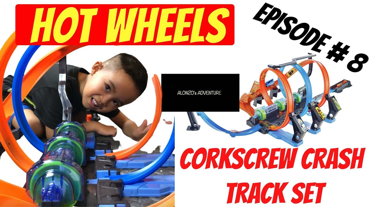 Hot Wheels Corkscrew Crash Track Set | Alonzo's Adventure | E. 8 - YouTube