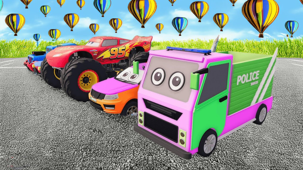 ! WONDERFUL ! TRANSPORTING OF COLORS CHARACTER CAR ANIMATION AUDI DACIA ...